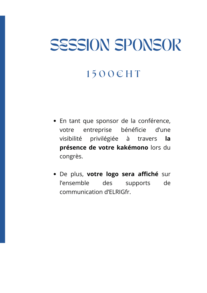 Devenir sponsor - Association ELRIGfr