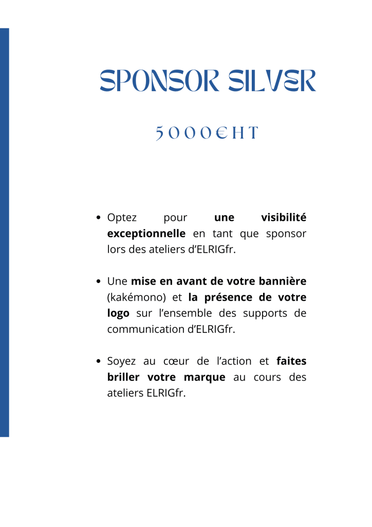 Devenir sponsor - Association ELRIGfr